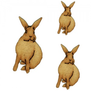 Hare wood shape style 5 for altered art and craft projects